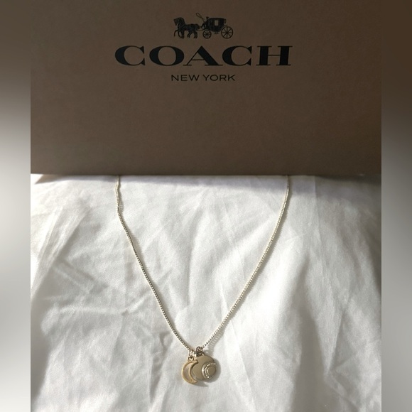 Coach | Jewelry | Coach Golden Moon Charm Necklace | Poshmark
